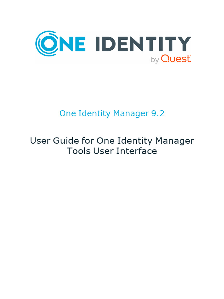 OneIM ToolsUserInterface UserGuide | PDF