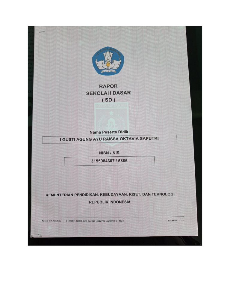 Contoh Raport Kumer | PDF