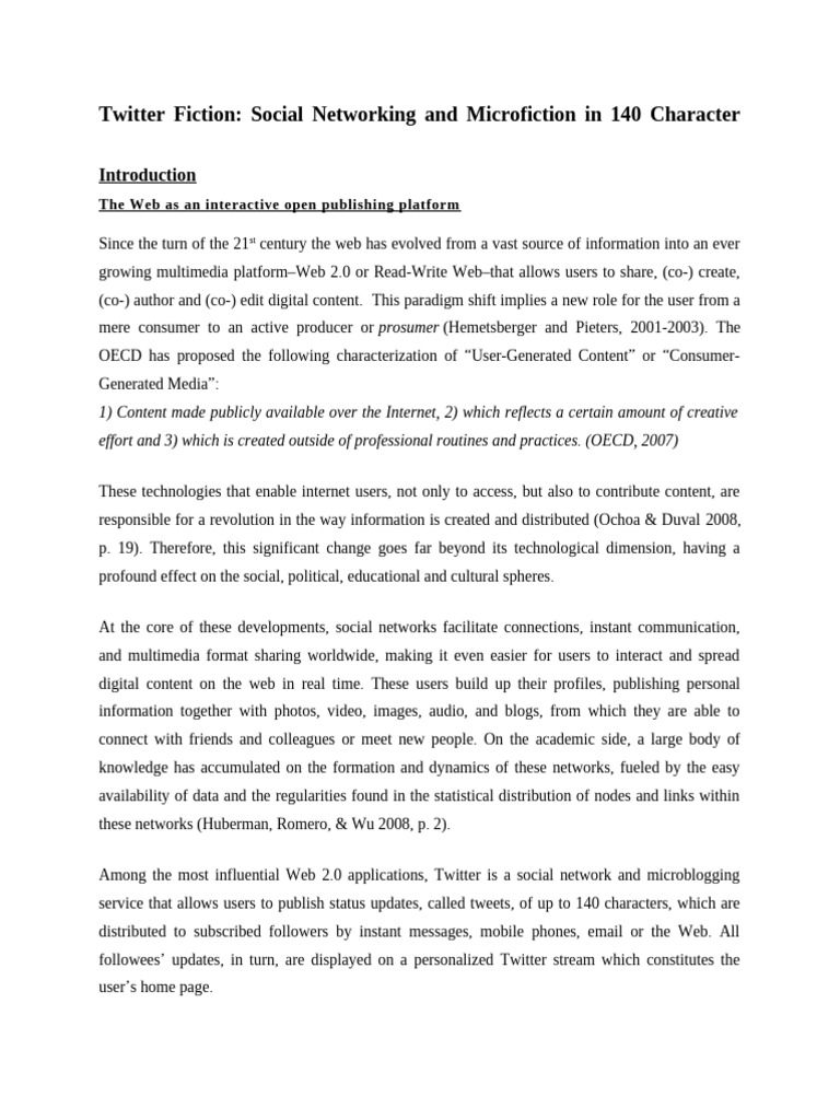 Twitter Fiction | PDF