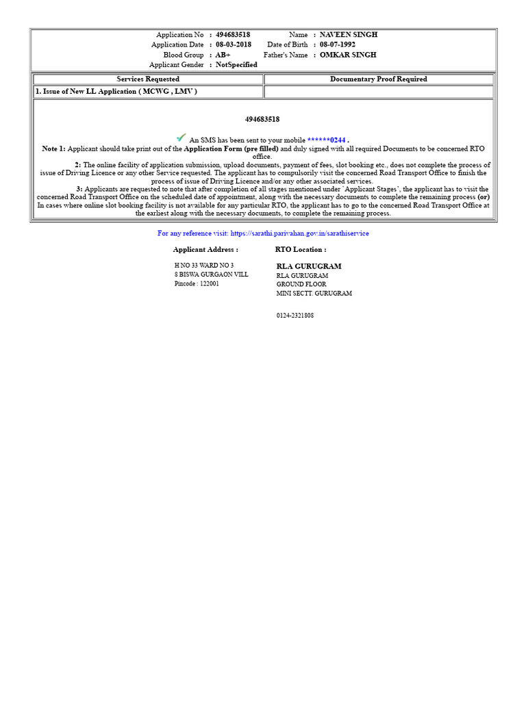 New LL Application Process Guide | PDF | Road Transport