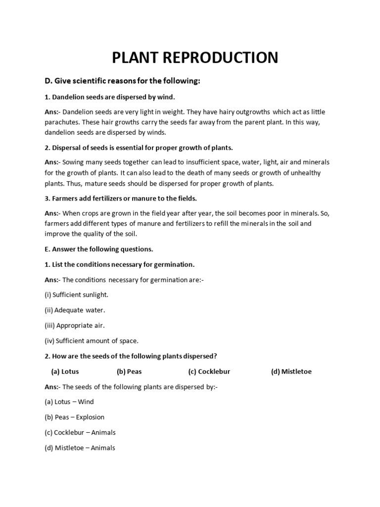 Plant Reproduction | PDF