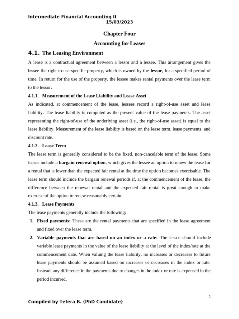 Chapter 4 Intermediate II | PDF