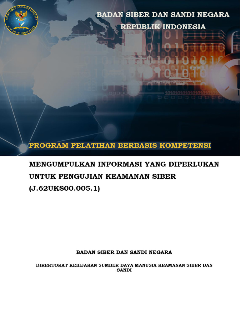 Buku Materi I - Mengumpulkan Informasi Yang Diperlukan Untuk Pengujian Keamanan Siber | PDF
