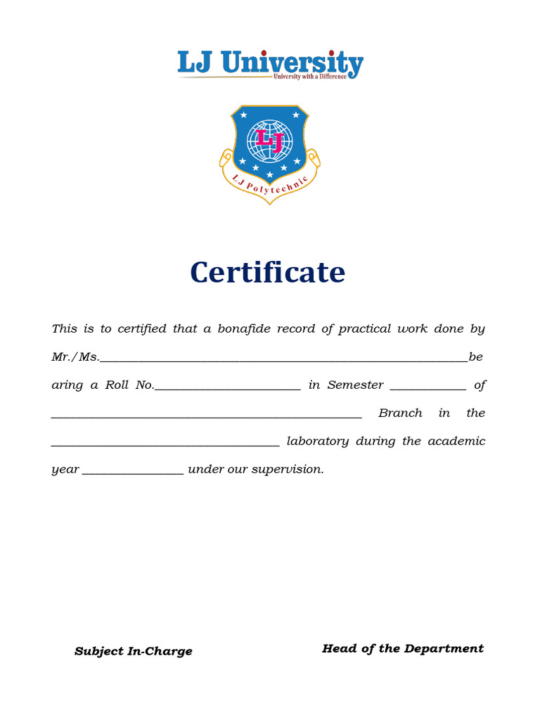 ETT_LabManual_Index_Certificate | PDF