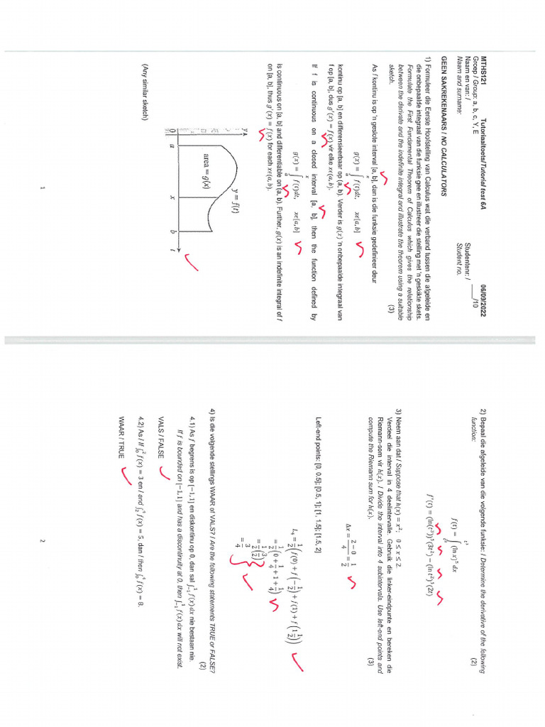 Mths121 Test 6 Memos | PDF