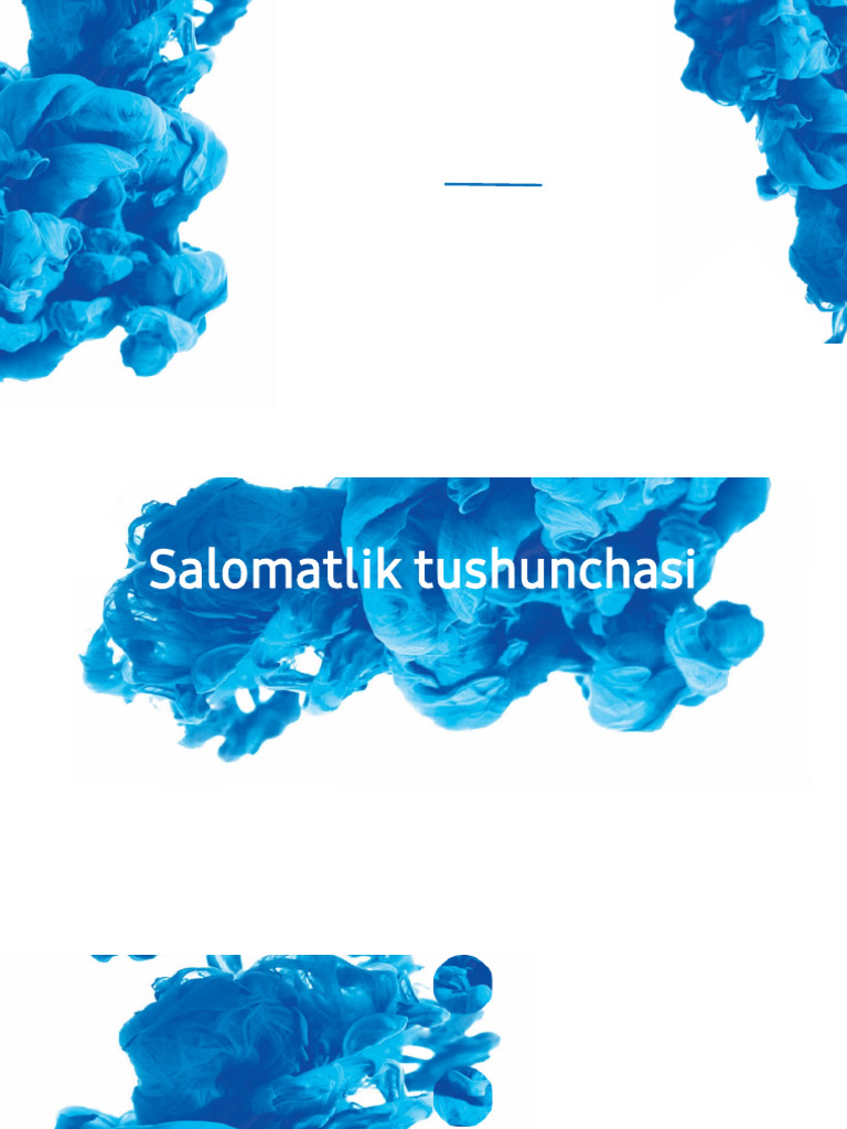 Salomatlik Haqiida Tushunchaa | PDF