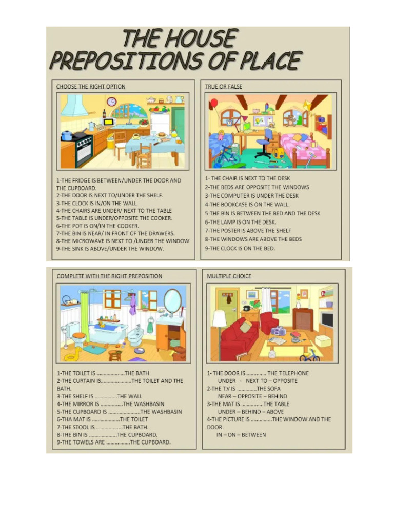 Practical Work Prepositions | PDF