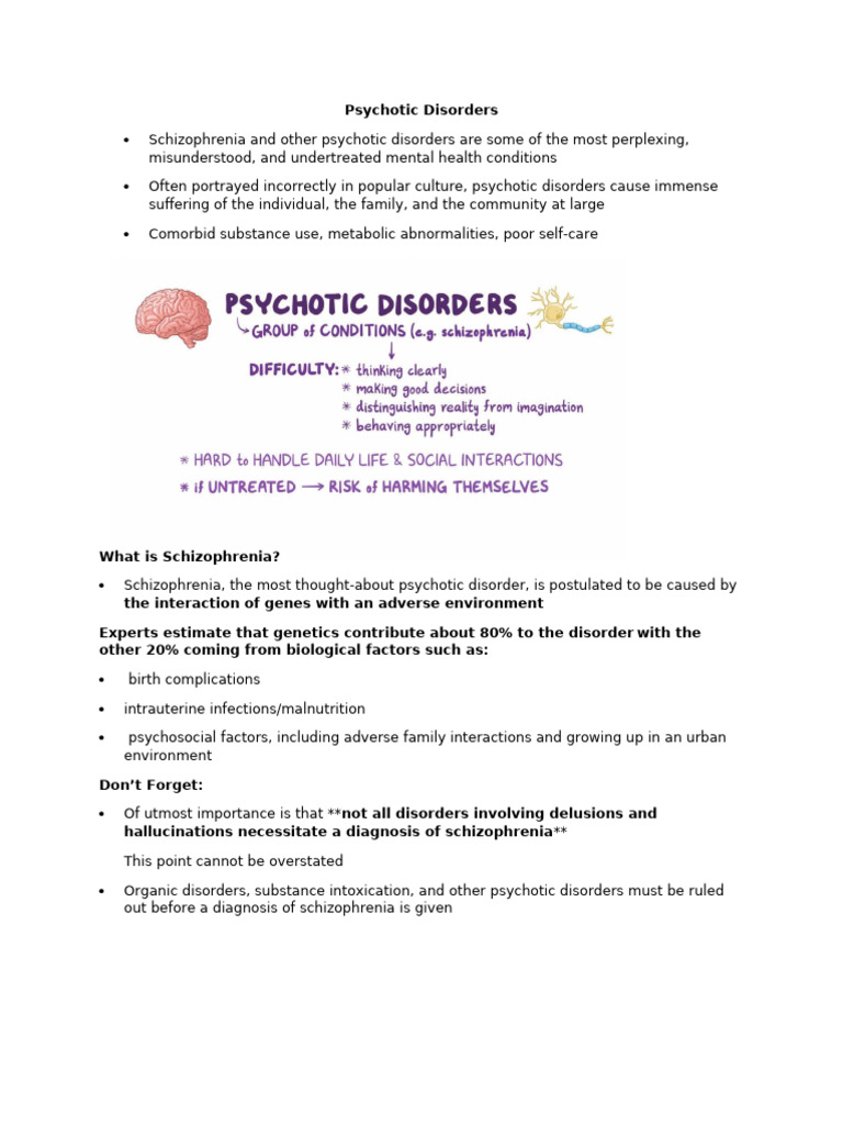 Psychotic Disorders | PDF