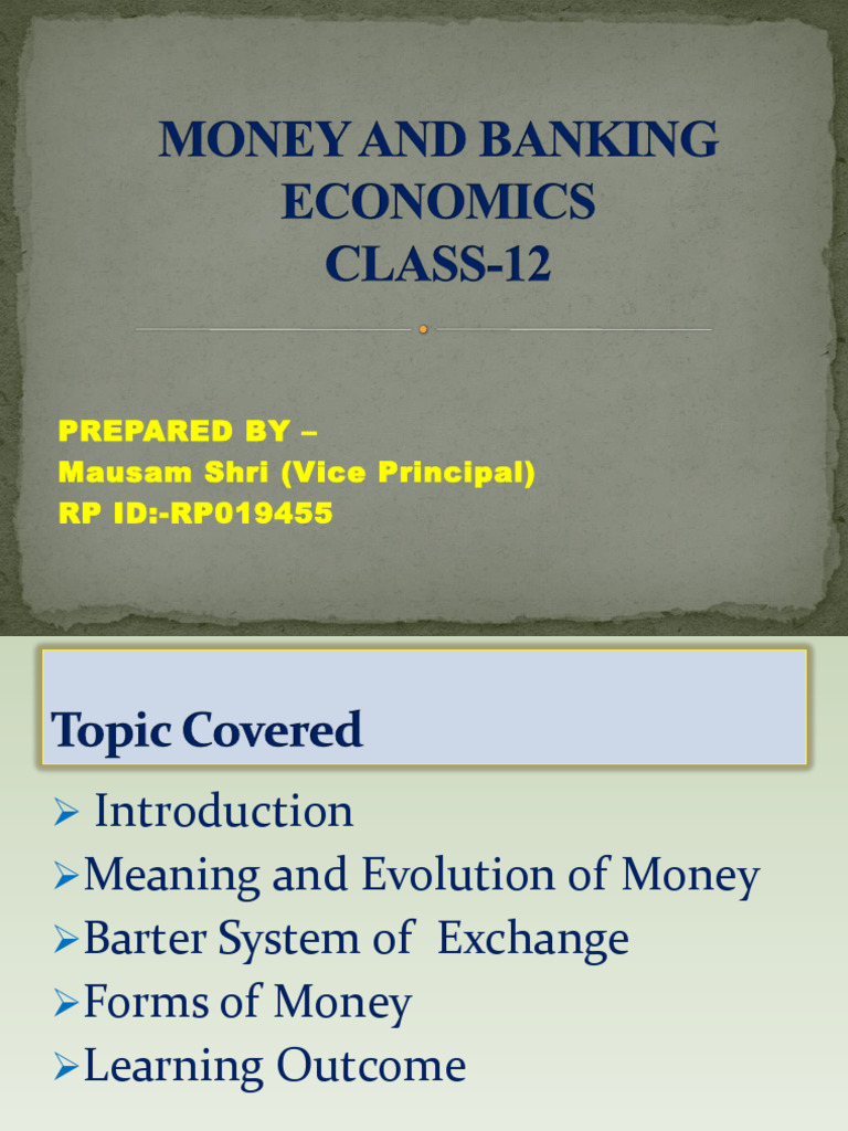 ppt of Money | PDF