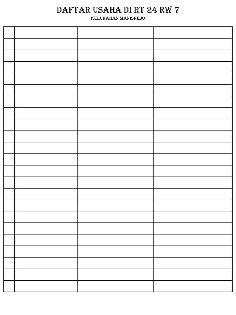 RT 24 Manisrejo | PDF