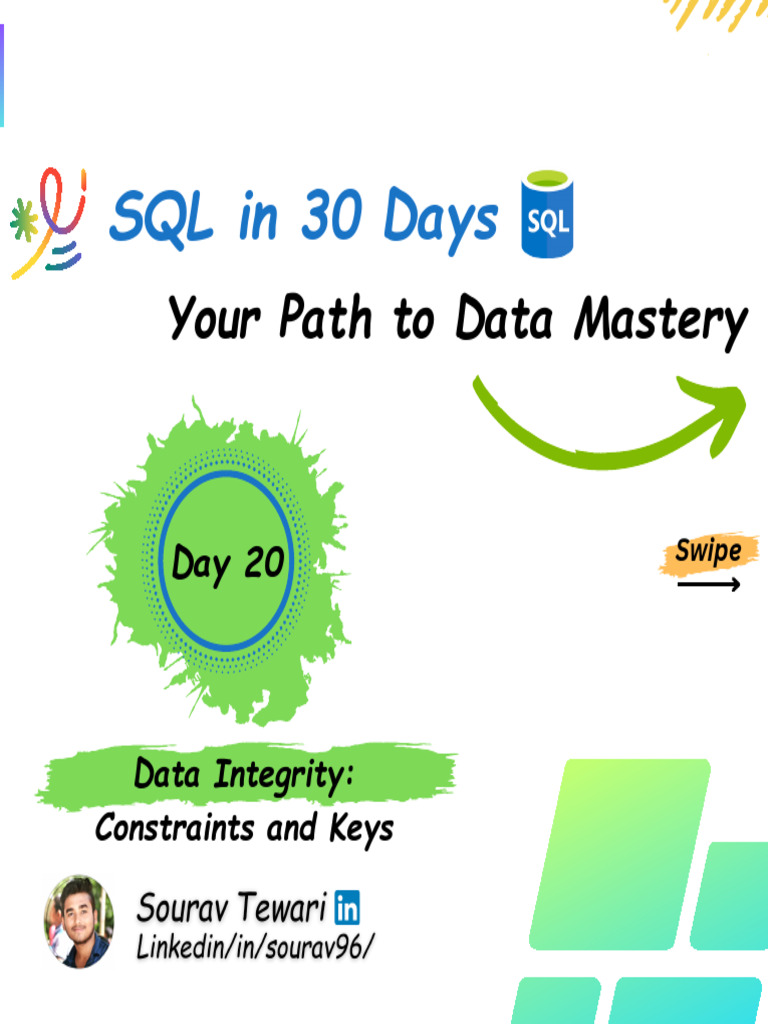 Day 20 - Data Integrity Constraints and Keys | PDF