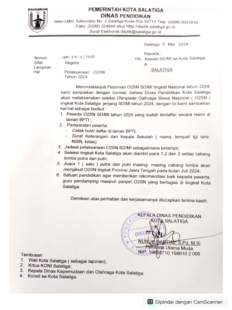 Pelaksanaan O2SN SD 2024 | PDF