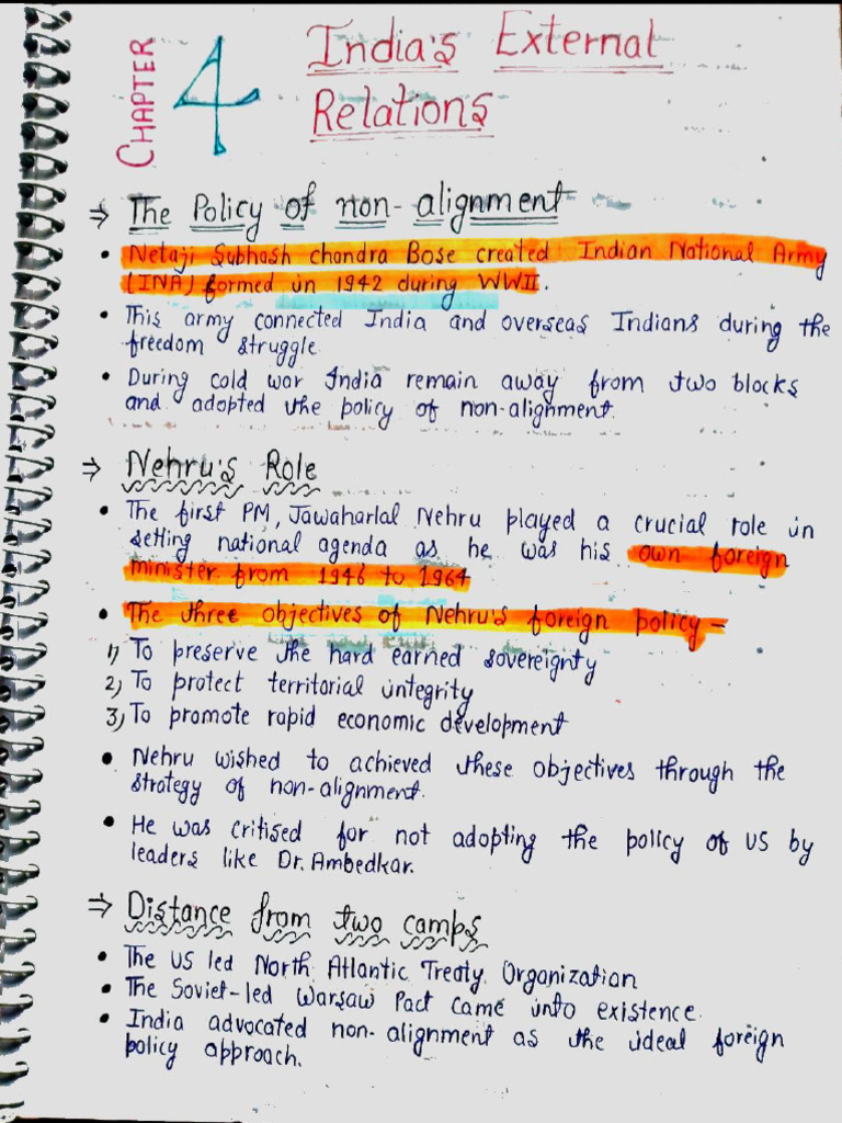 India External Relations Notes | PDF