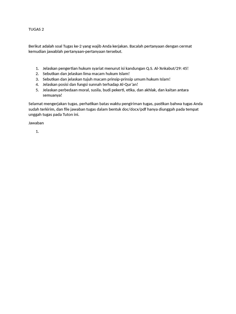 Tugas 2 Pendidikan Agama Islam | PDF
