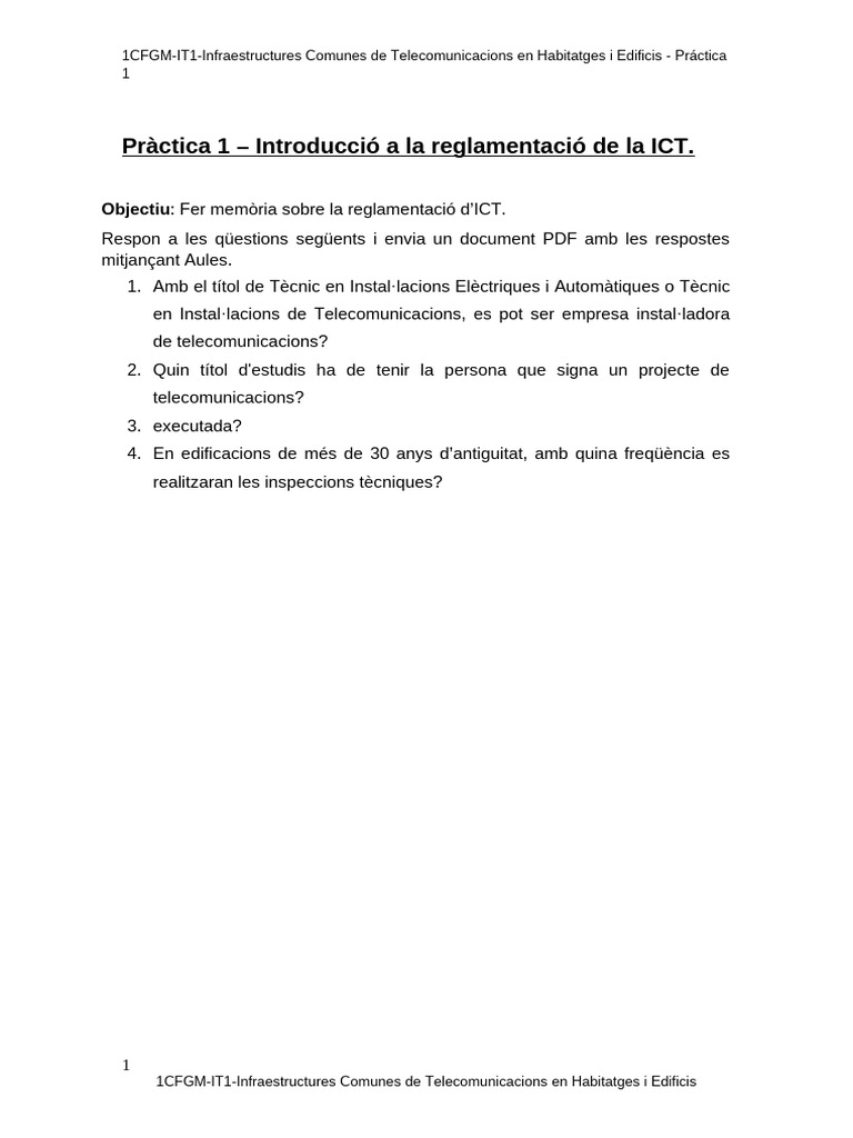Pràctica 1 - ICTV | PDF