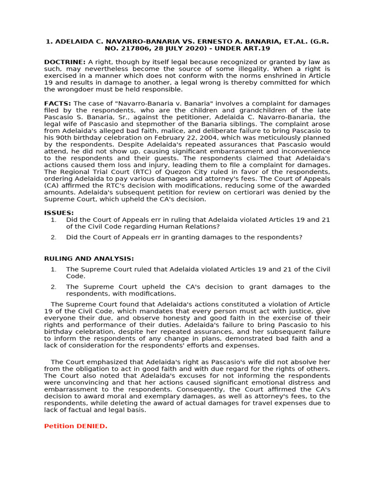 PFR - Cases Compilation - Art. 19 51 | PDF