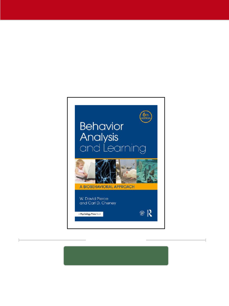 Full Download Behavior Analysis and Learning: A Biobehavioral Approach ... Full Download Behavior Analysis and Learning: A Biobehavioral Approach ...