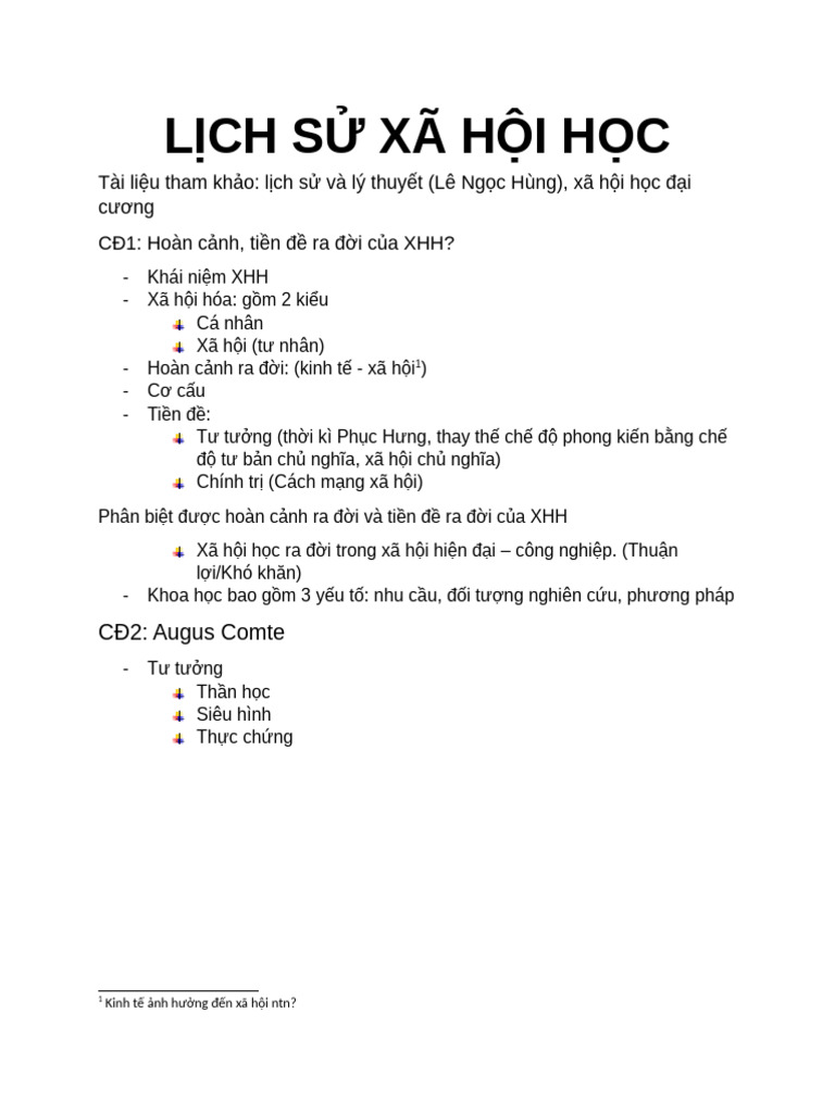 Lịch sử XHH | PDF