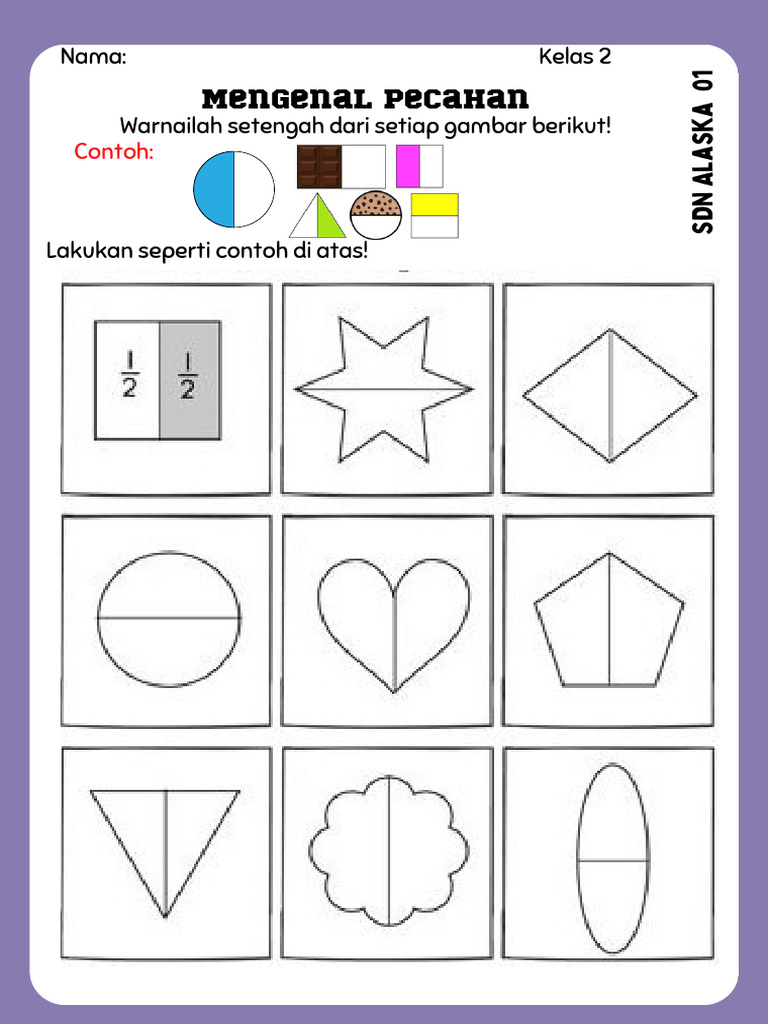 LKPD Pecahan Kelas 2 Matematika | PDF