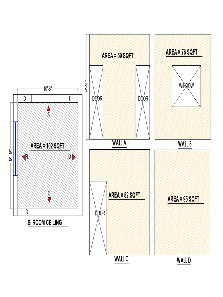 Si Room Area Calculation | PDF