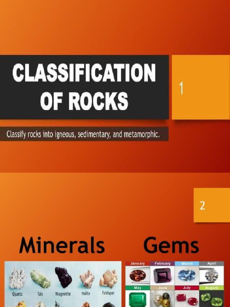 Classification of Rocks | PDF