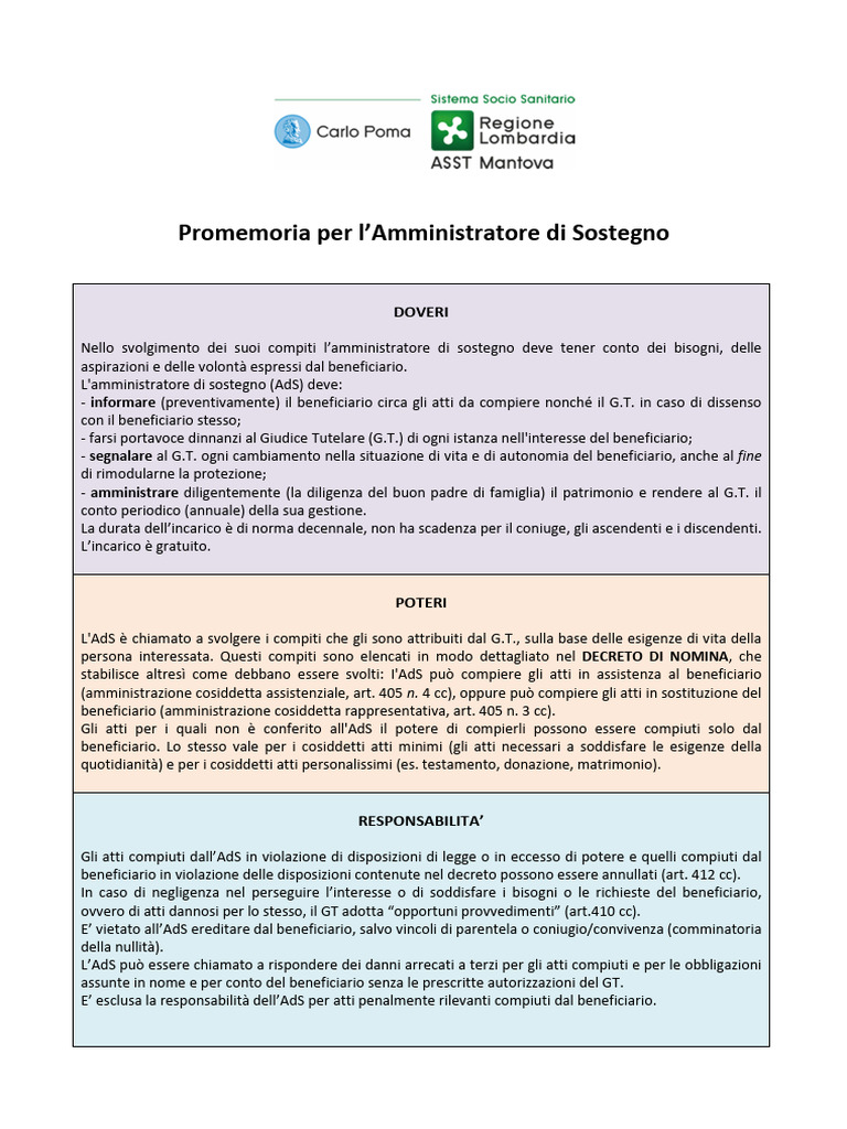 Promemoria Per L'ads | PDF