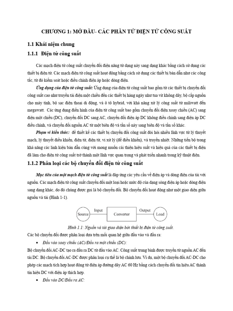 Chapter 1 - Mo Dau Cac Phan Tu Dien Tu Cong Suat | PDF