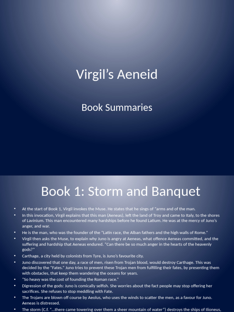 Aeneidbook Summaries | PDF