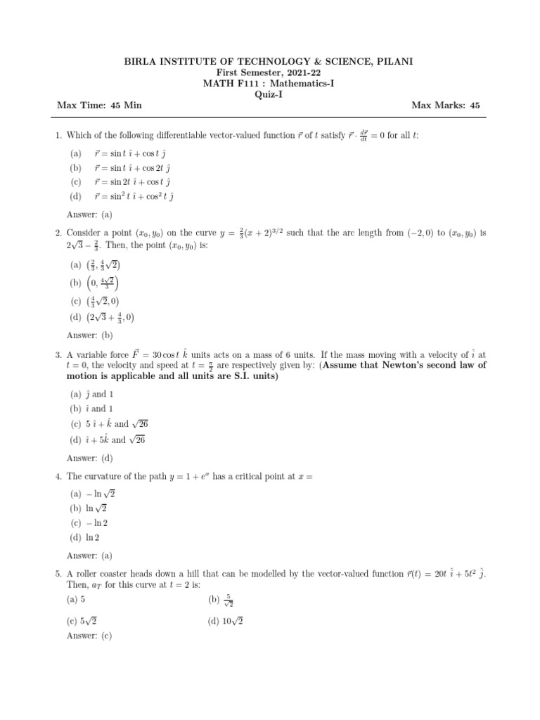 vector valued function | PDF
