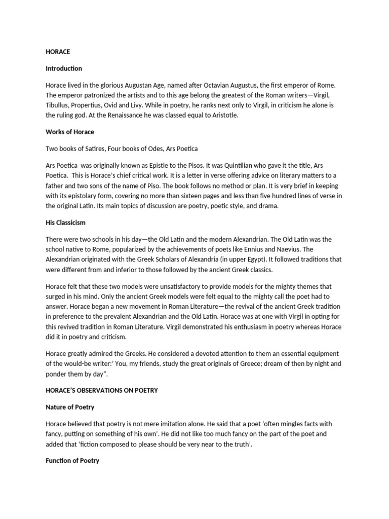 Horace | PDF