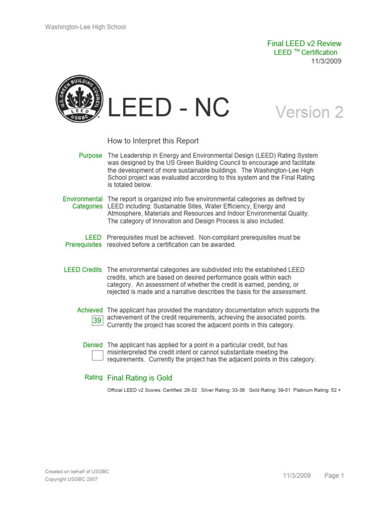 LEED Checklist | PDF