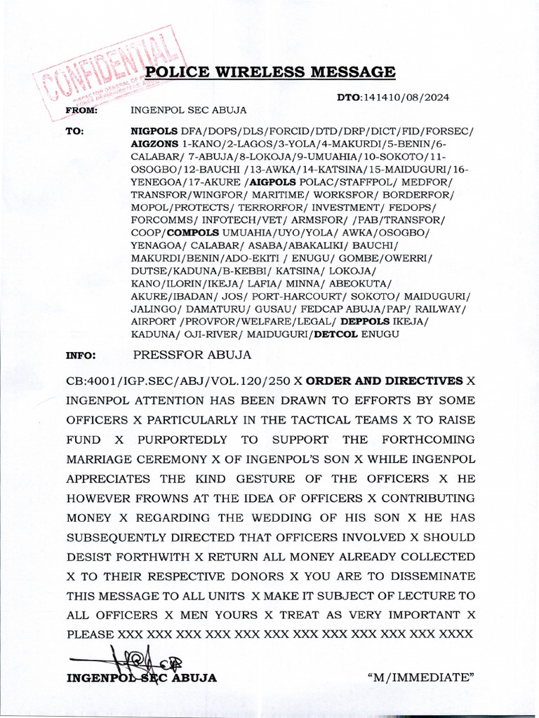 Igp Order & Directive Signal | PDF