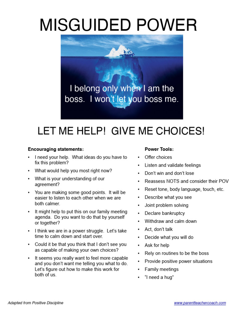 Power Iceberg Handout | PDF | Self-Improvement | Lifestyle