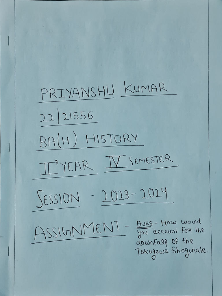 Japan Assignment 1 | PDF