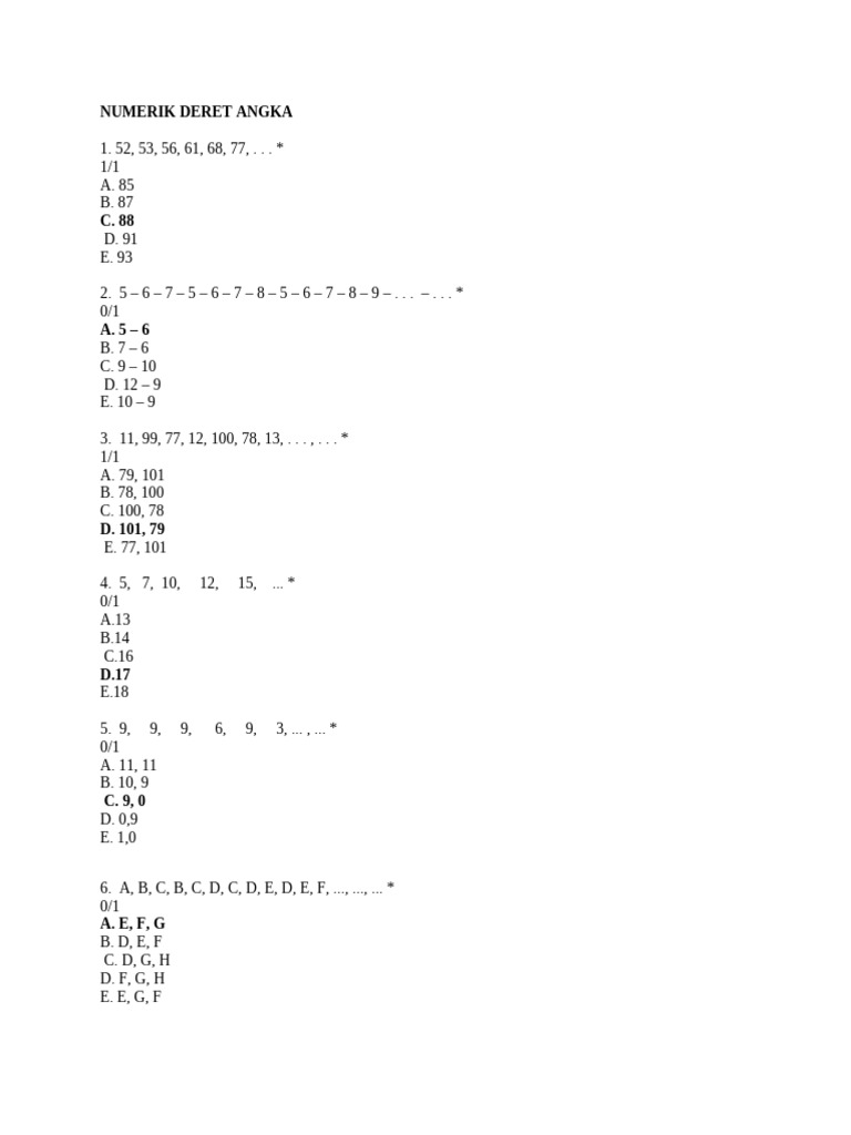 NUMERIK DERET ANGKA 1 | PDF