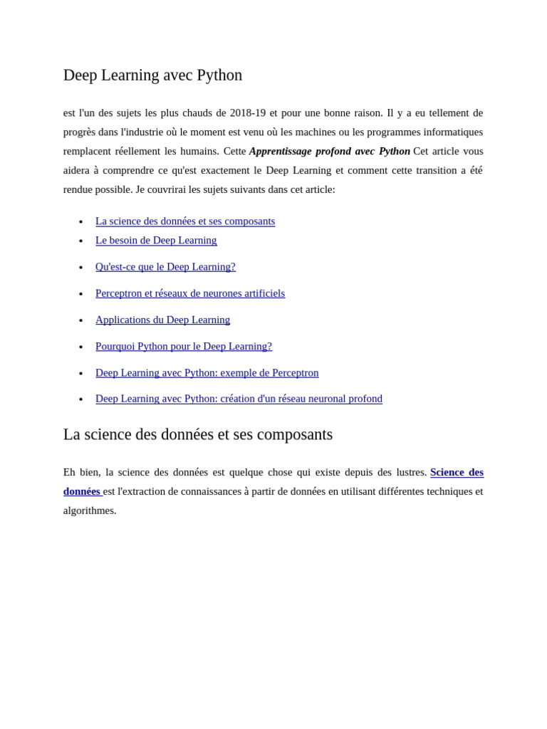 ! deep learning avec python | PDF