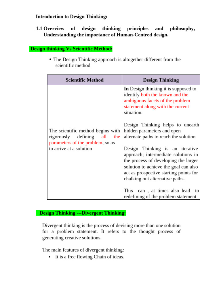Design Thinking Unit 2 | PDF