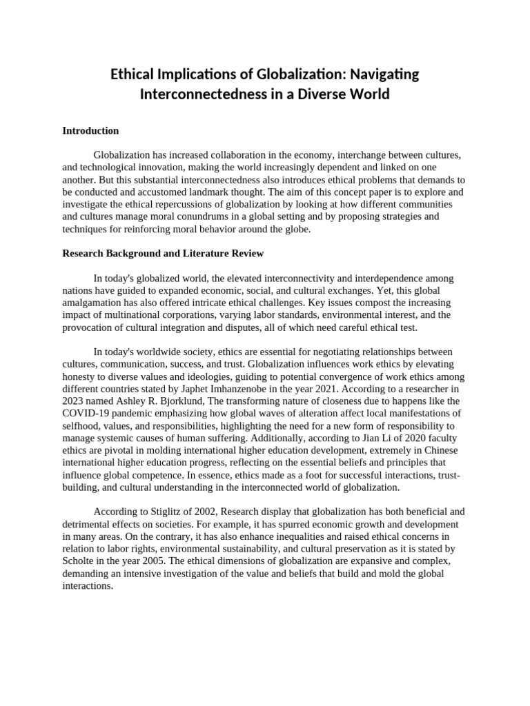 Ethics in The Globalizing World | PDF | Globalization | Social Science