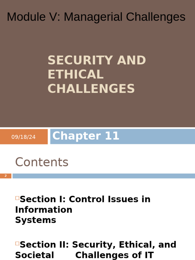 Chap11 SeurityAndEthicalChallenges | PDF