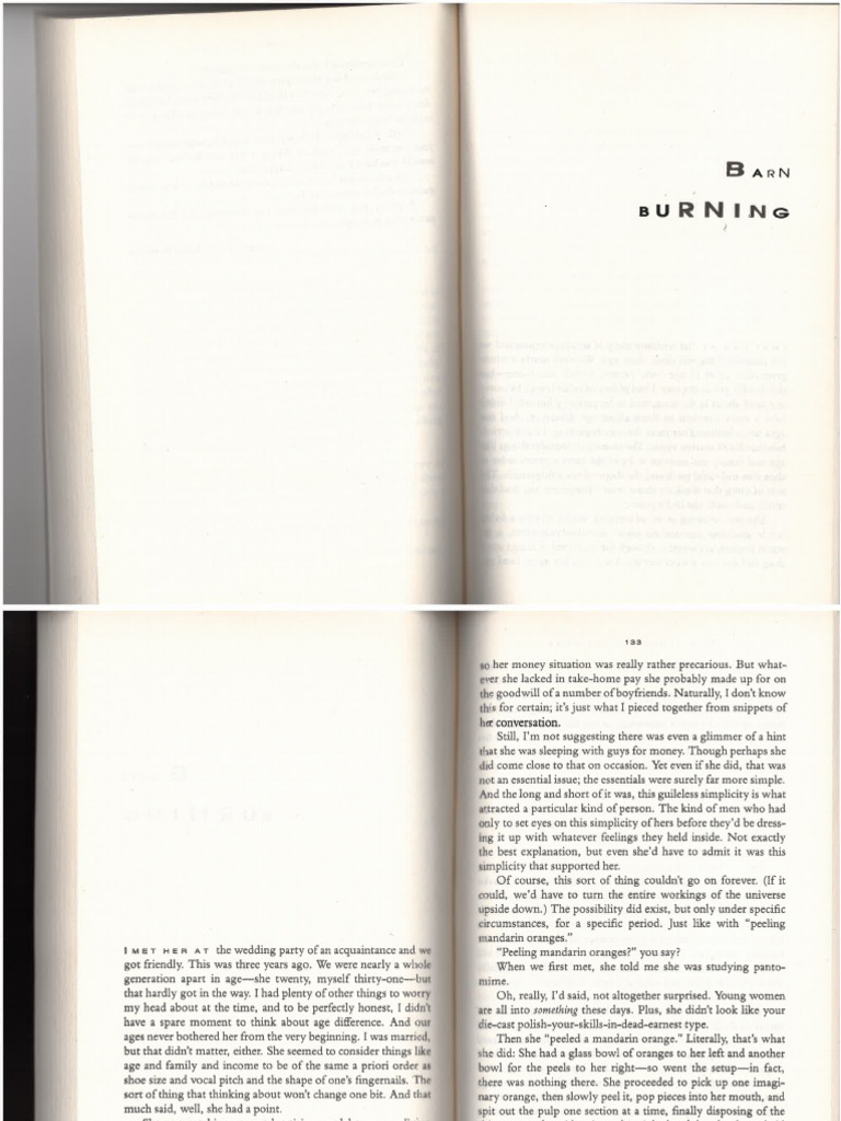 Barn Burning Murakami | PDF