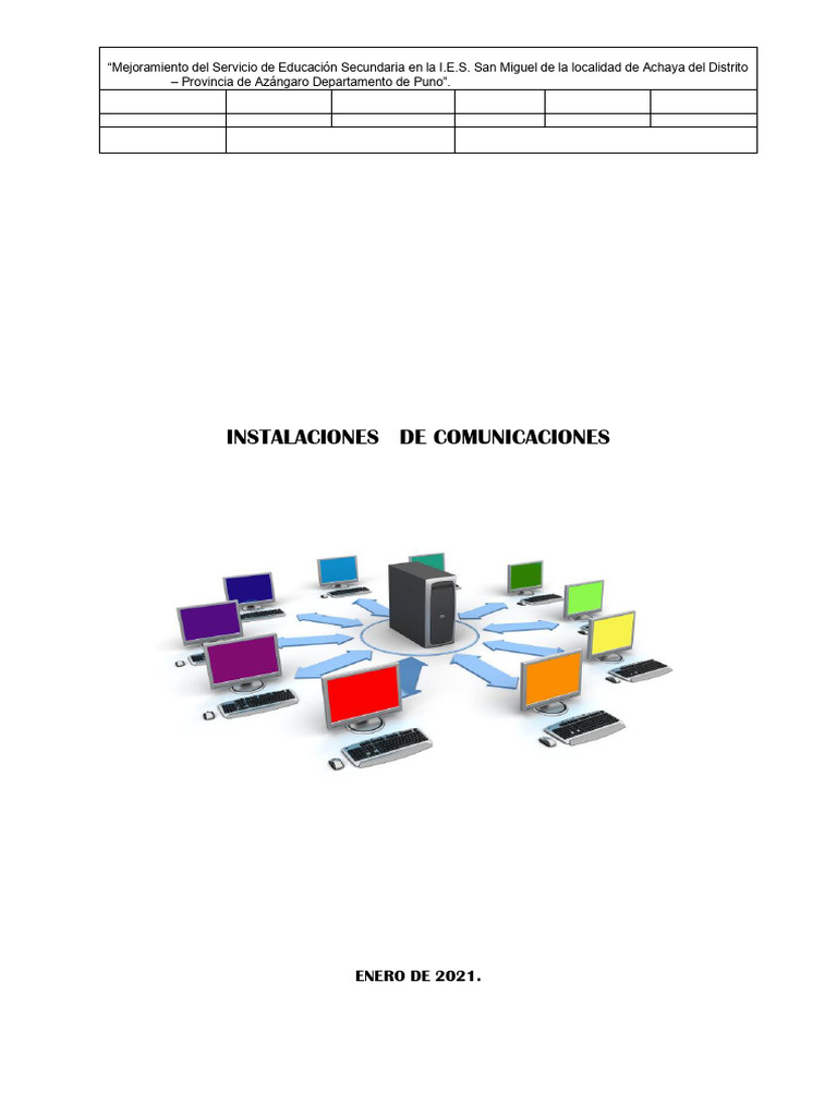 Memoria Descriptiva Comunicaciones. | PDF