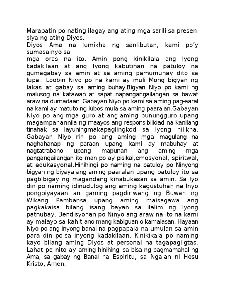 opening prayer | PDF