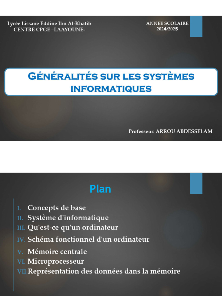 Cours _structure de Base d'Informatique | PDF