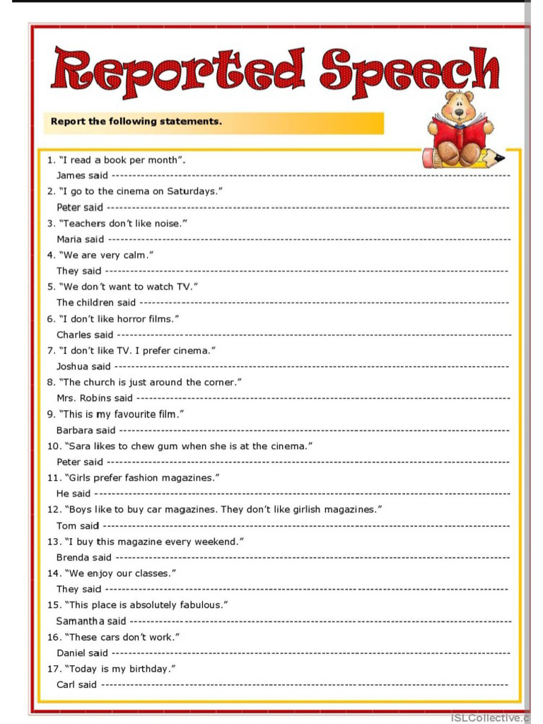 ESATIC_-_L2_REPORTED_SPEECH_EXERCISES[1] correction | PDF