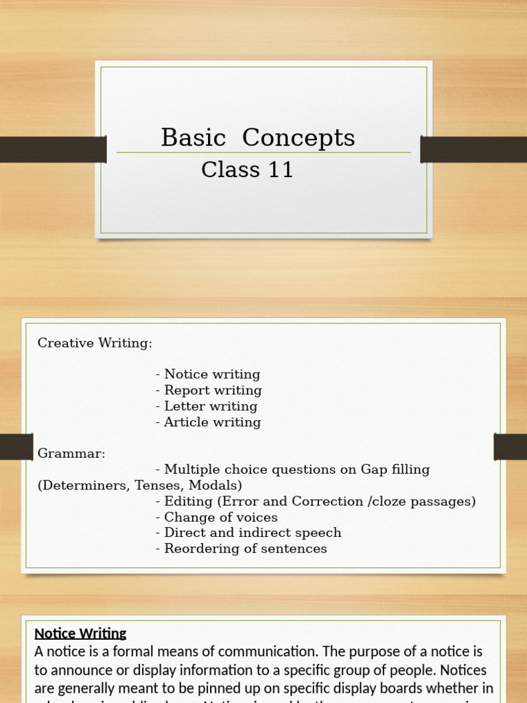 GR 11 English Basic Concepts | PDF