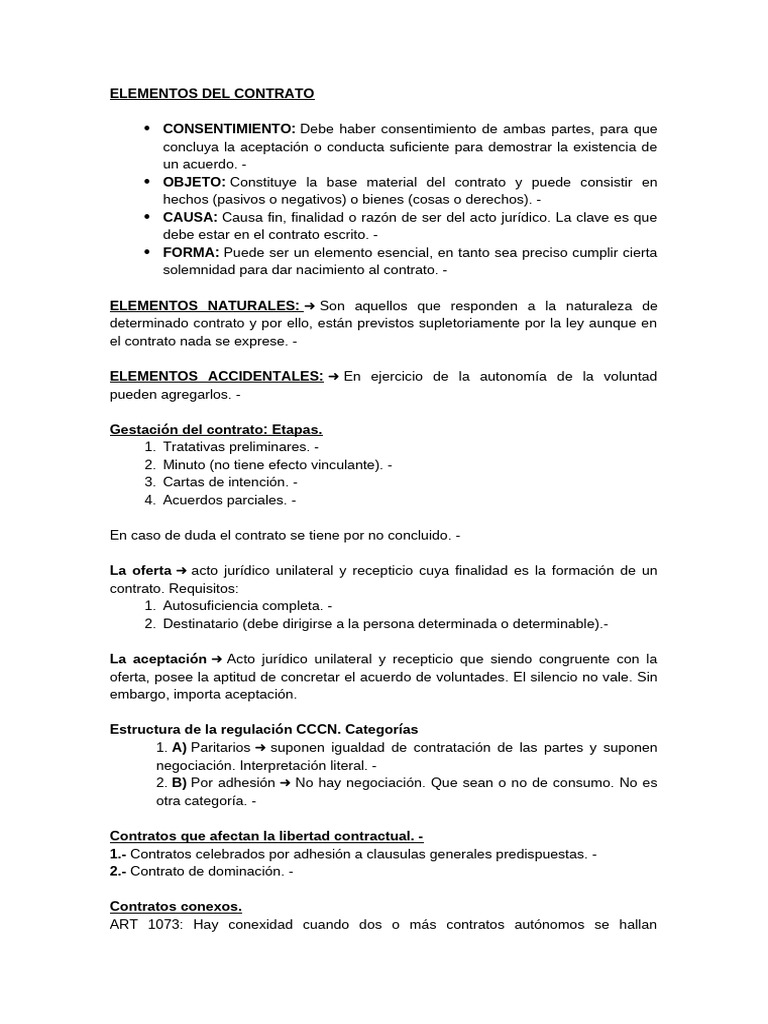 Las Categorías Contractuales en El CCCN | PDF