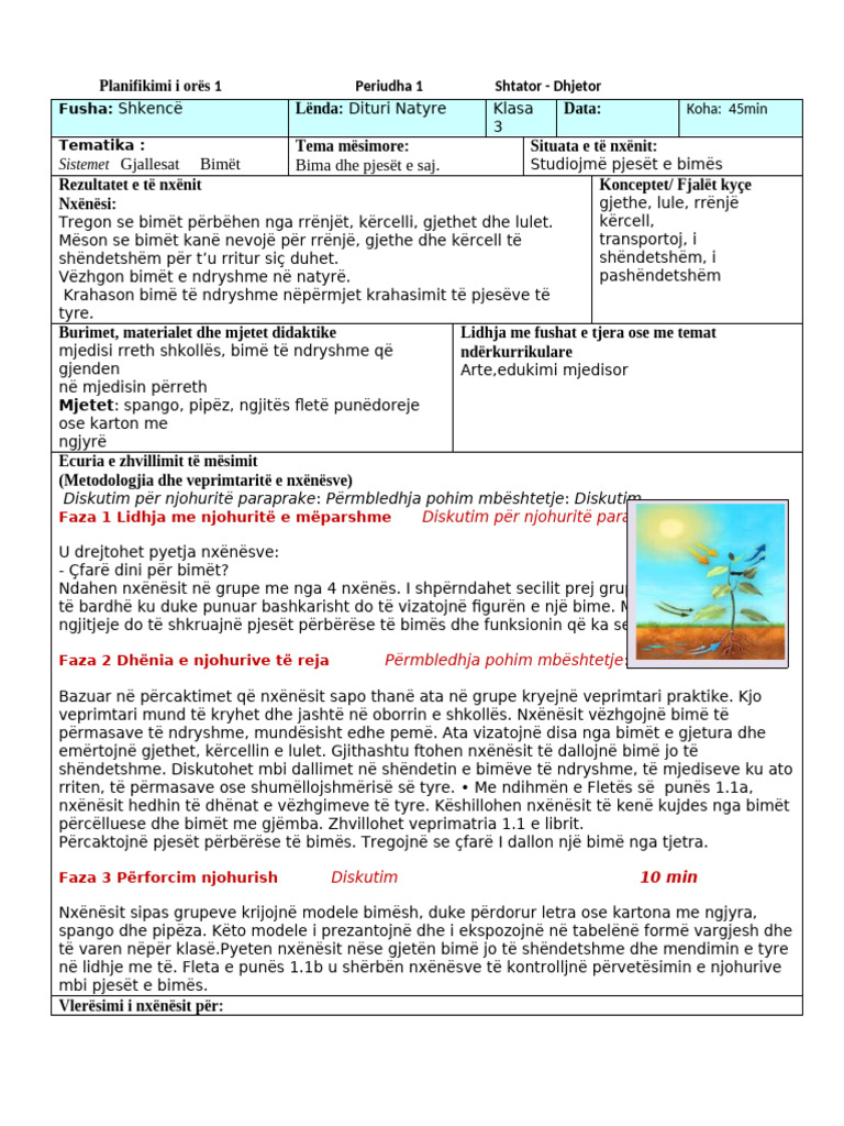 Ditar Dituri Natyre3 Periudha 1 | PDF