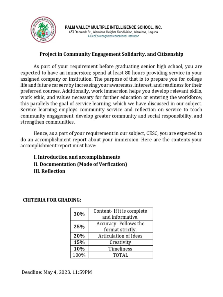 CESC ProjectGuidelines | PDF