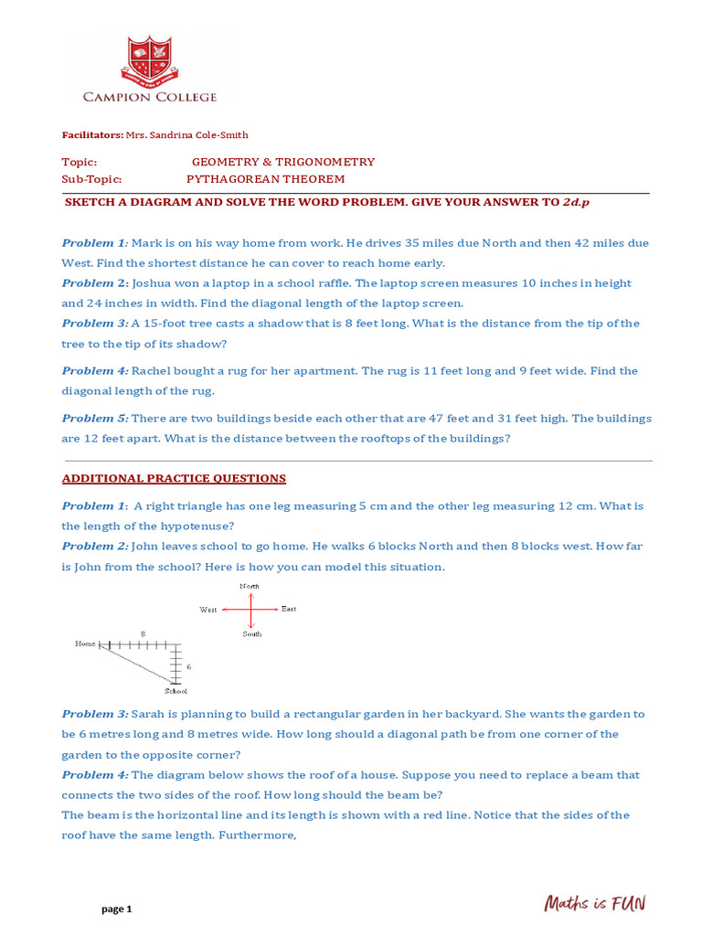 Activity - Pythagorean Theorem | PDF