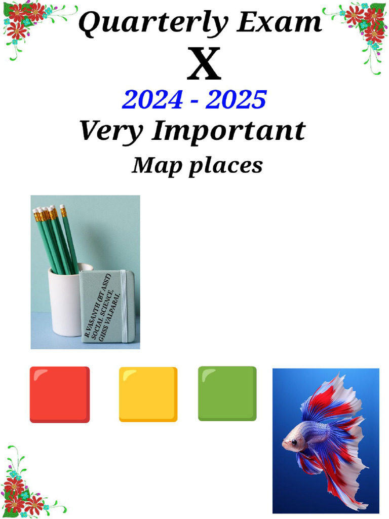 10th Quarterly Important Map Places TM - EM 2024 | PDF
